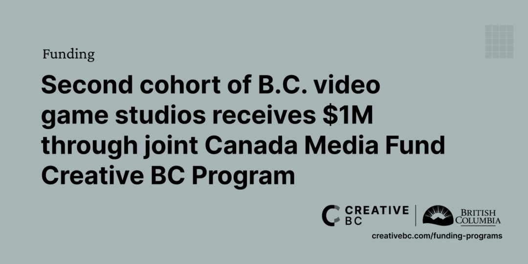 Second cohort of B.C. video game studios receives $1M through joint ...
